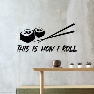 Sushi Japanese Wall Decal,sushi Restaurant Wall Art,sushi Store Wall ...