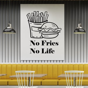 Fast Food Wall Decal,burger Store Wall Sticker,pizza Quotes Wall Art ...