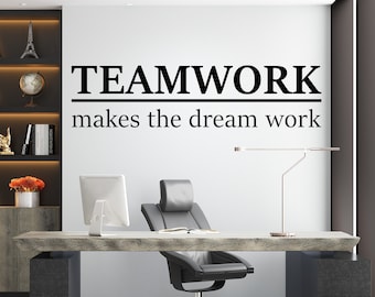 Office Wall Decal,teamwork Wall Decal,office Wall Art,motivational Art ...