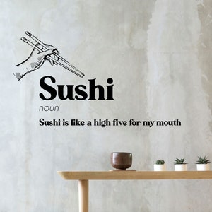 Sushi Japanese Wall Decal,sushi Restaurant Wall Art,sushi Store Wall ...
