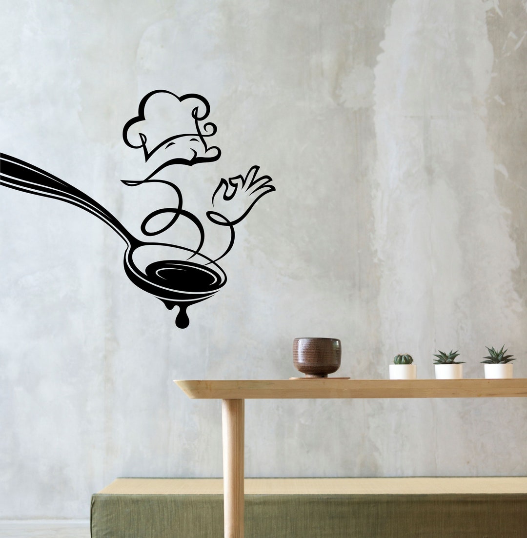 Restaurant Wall Decal,chef Food Wall Art,restautant Wall Decor Decal ...