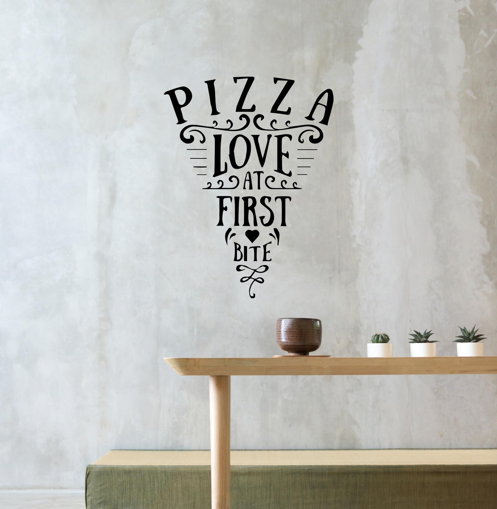 Pizza Wall Decal,pizza Wall Sticker,pizza Quotes Wall Art,pizza Slice ...