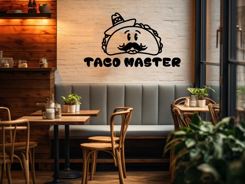 Fast Food Wall Decal,tacos Store Wall Sticker,tacos Quotes Wall Art ...