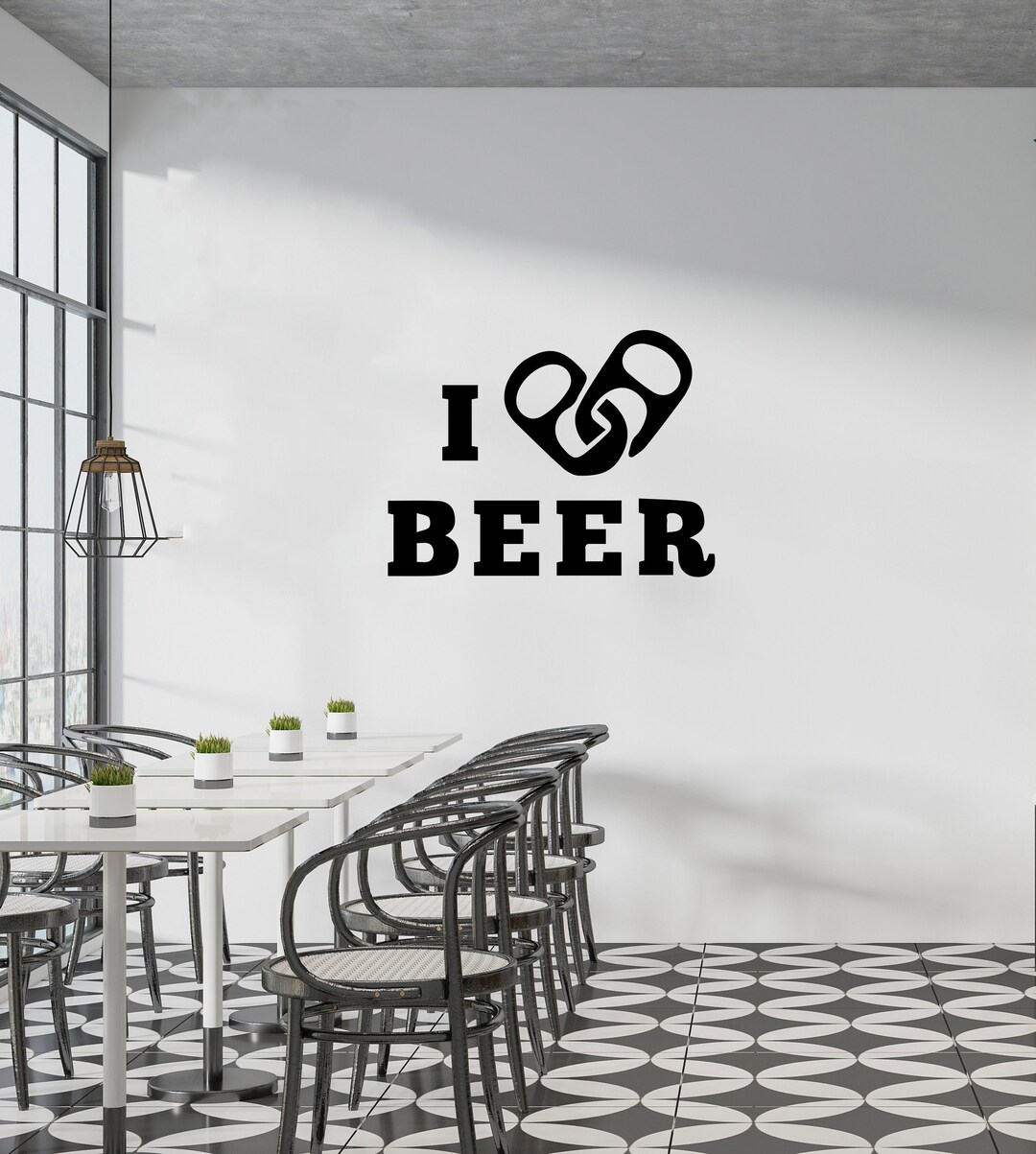Beer Wall Decal,beer Shop Wall Decal,beer Wall Sticker,beer Bar Wall ...