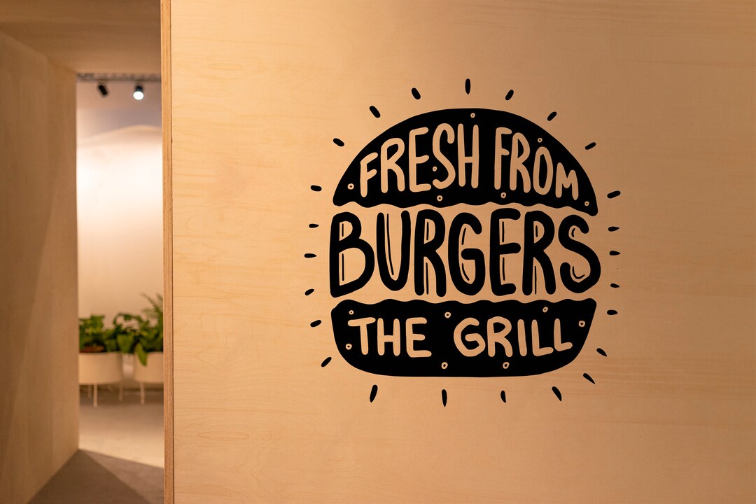 Fast Food Wall Decal,burger Store Wall Sticker,pizza Quotes Wall Art ...