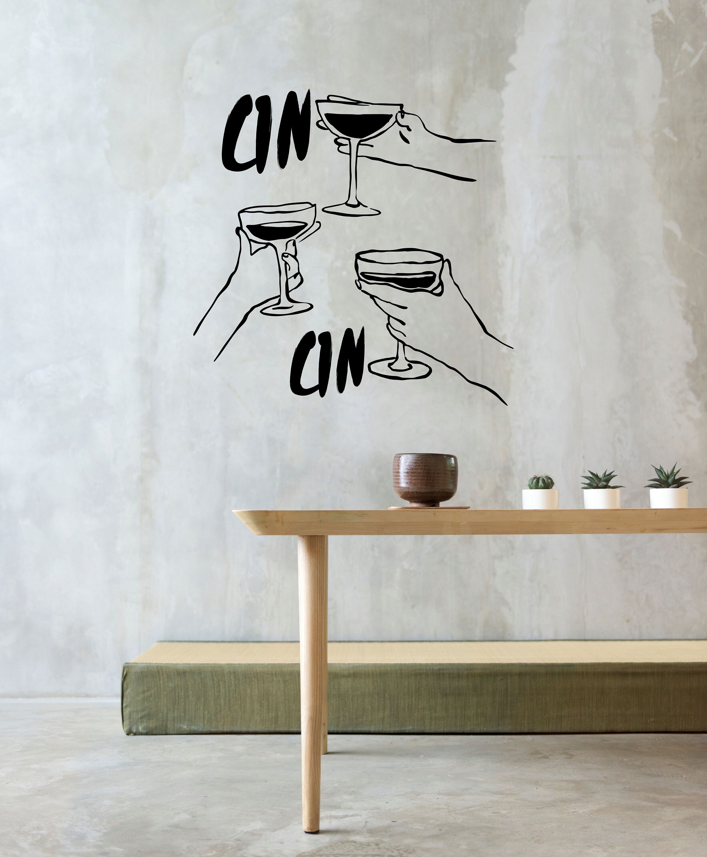 Coctail Bar Logo Wall Decal,coctail Bar Wall Art,coctail Bar Wall Decor ...