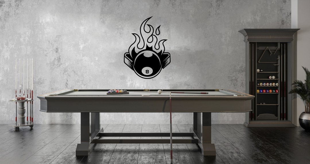 Billiard Wall Decal,perfect Billiard Sticker for Your Gaming Room ...