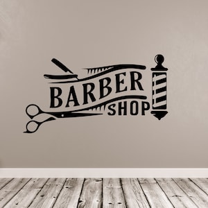 Barber Wall Decal Barber Wall Sticker Barber Wall Art Barber Wall Decor ...
