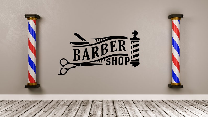 Barber Wall Decal Barber Wall Sticker Barber Wall Art Barber Wall Decor ...