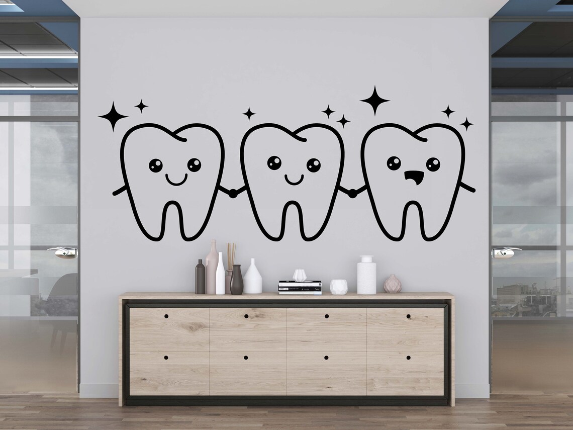 Dental Care Wall Decal Teeth Wall Decal Teeth Wall Sticker - Etsy