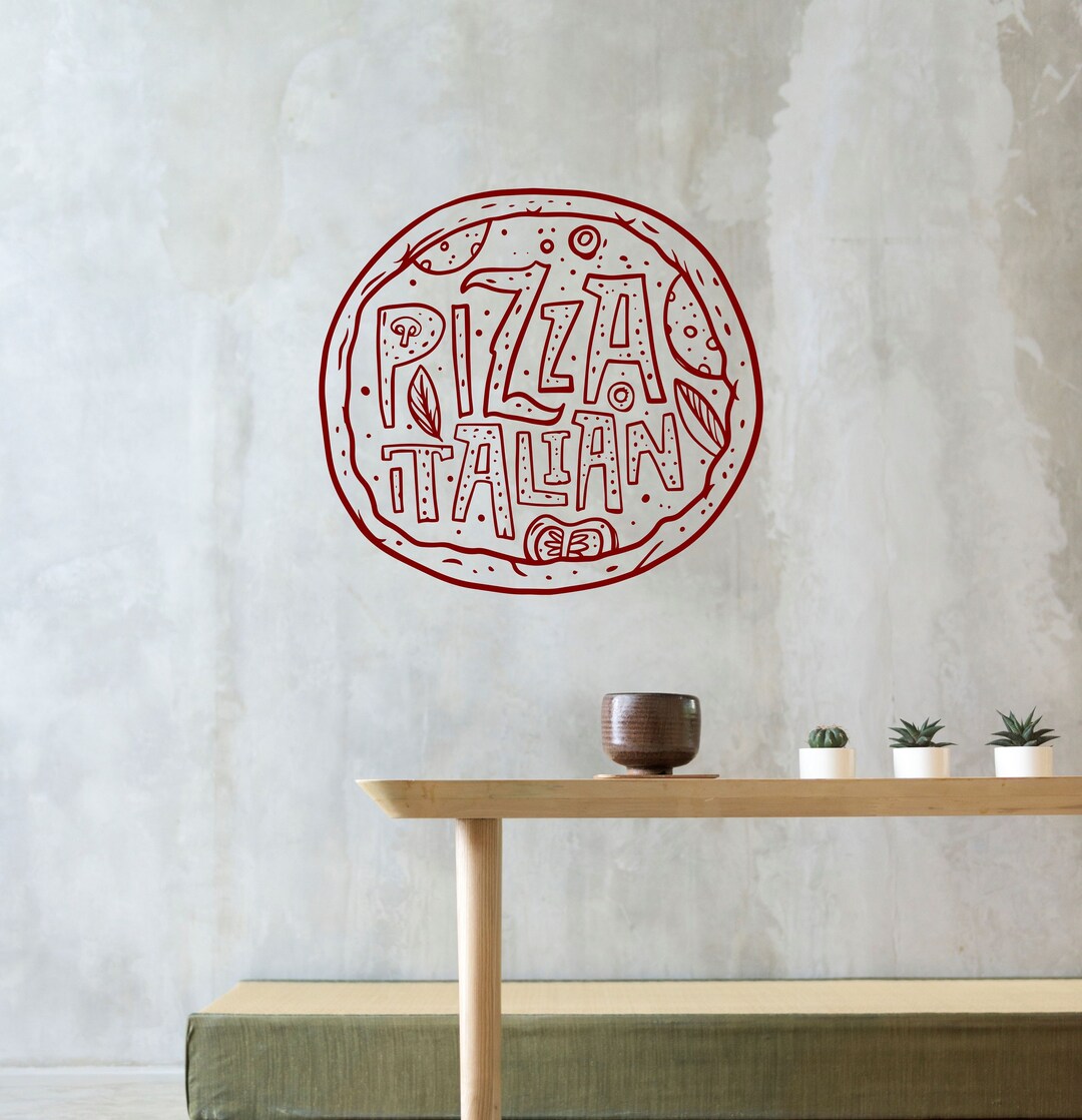 Pizza Wall Decal,pizza Wall Sticker,pizza Quotes Wall Art,pizza Slice ...