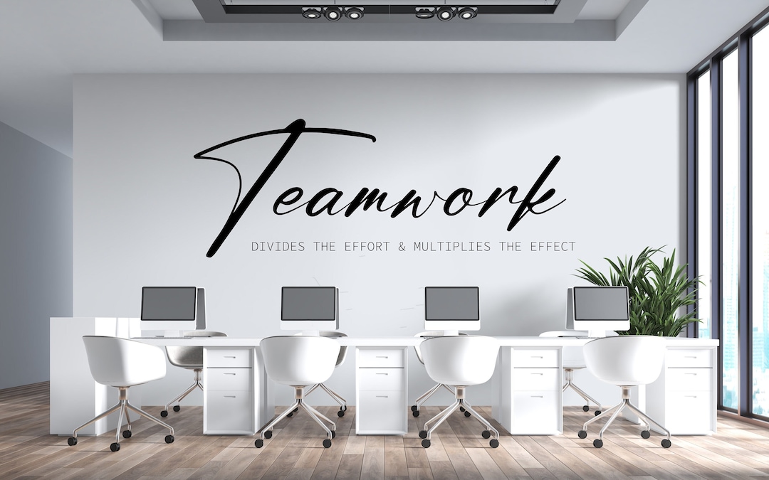 Office Wall Decal,teamwork Wall Decal,office Wall Art,motivational Art ...