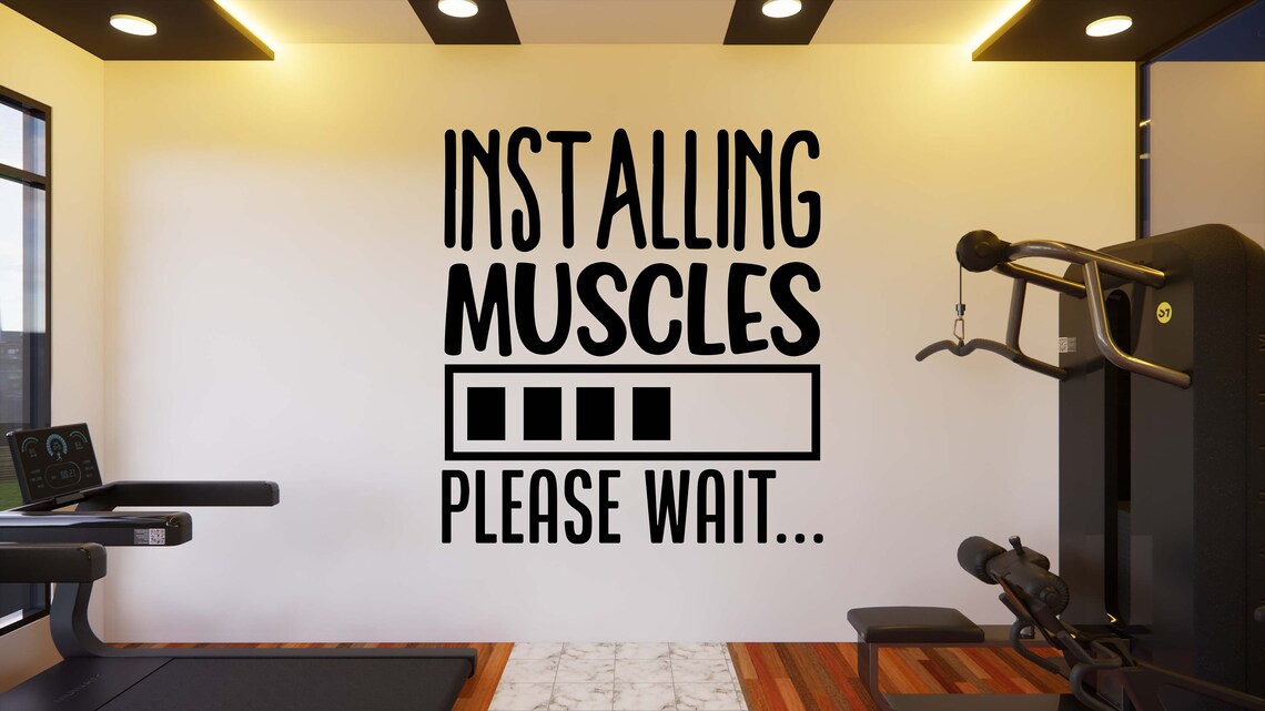 Gym Wall Decal Gym Wall Sticker Gym Wall Art Vinyl Letter Vinyl Decal ...