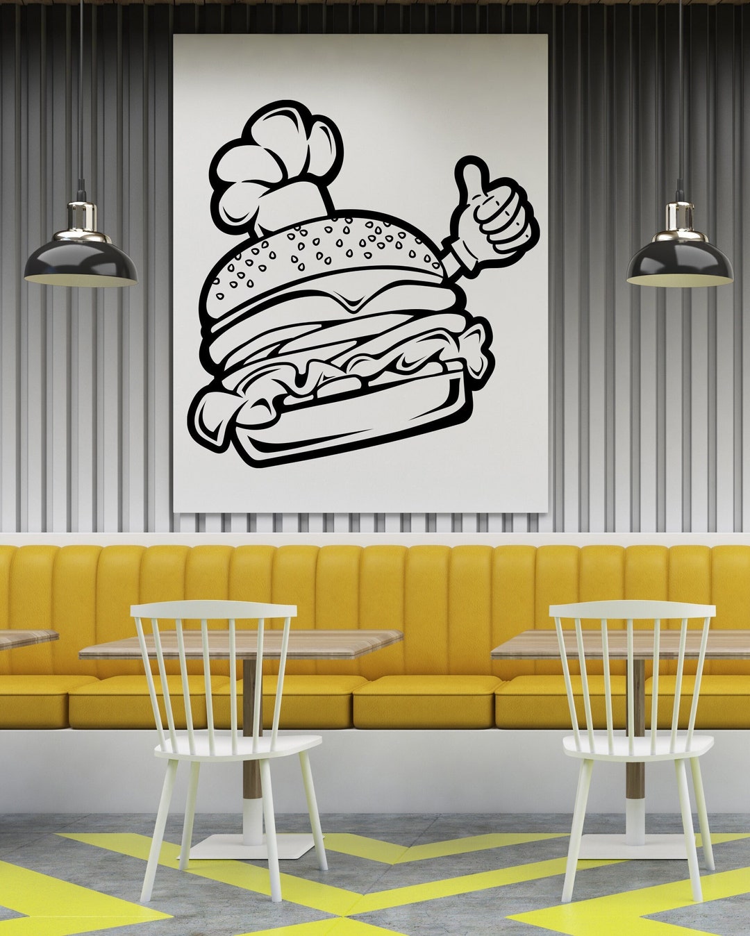Fast Food Wall Decal,burger Store Wall Sticker,pizza Quotes Wall Art ...