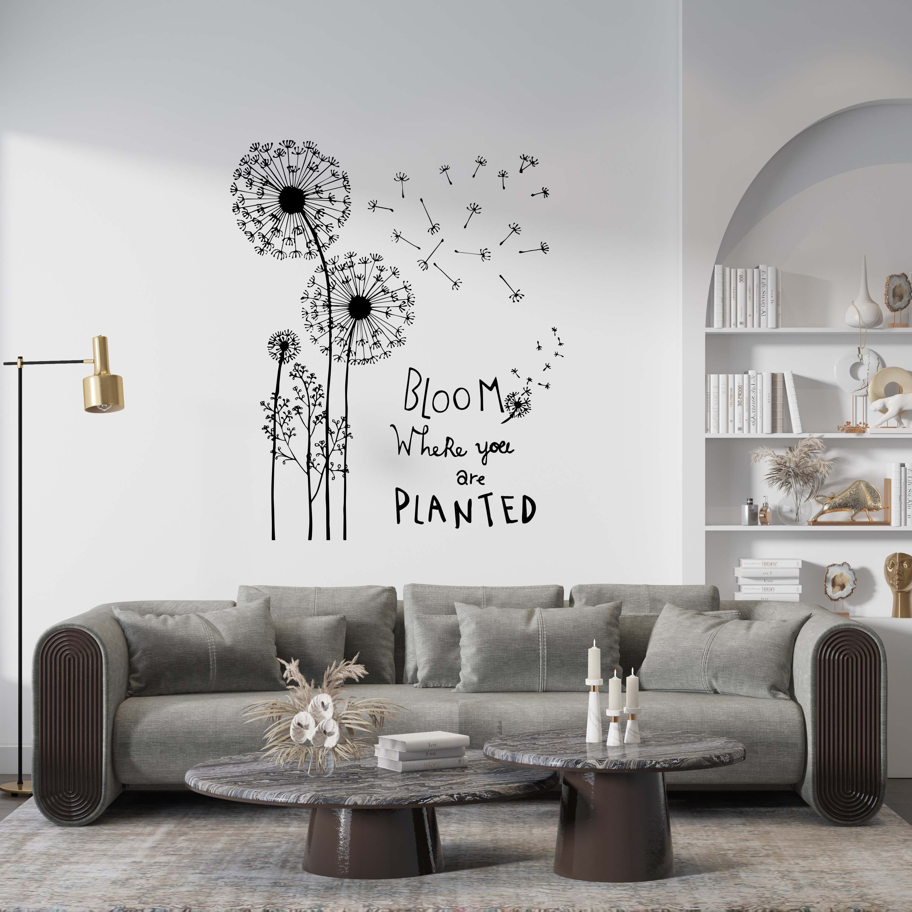 Dandelion Wall Decal,decoration Dandelion Wall Sticker,flower Wall ...