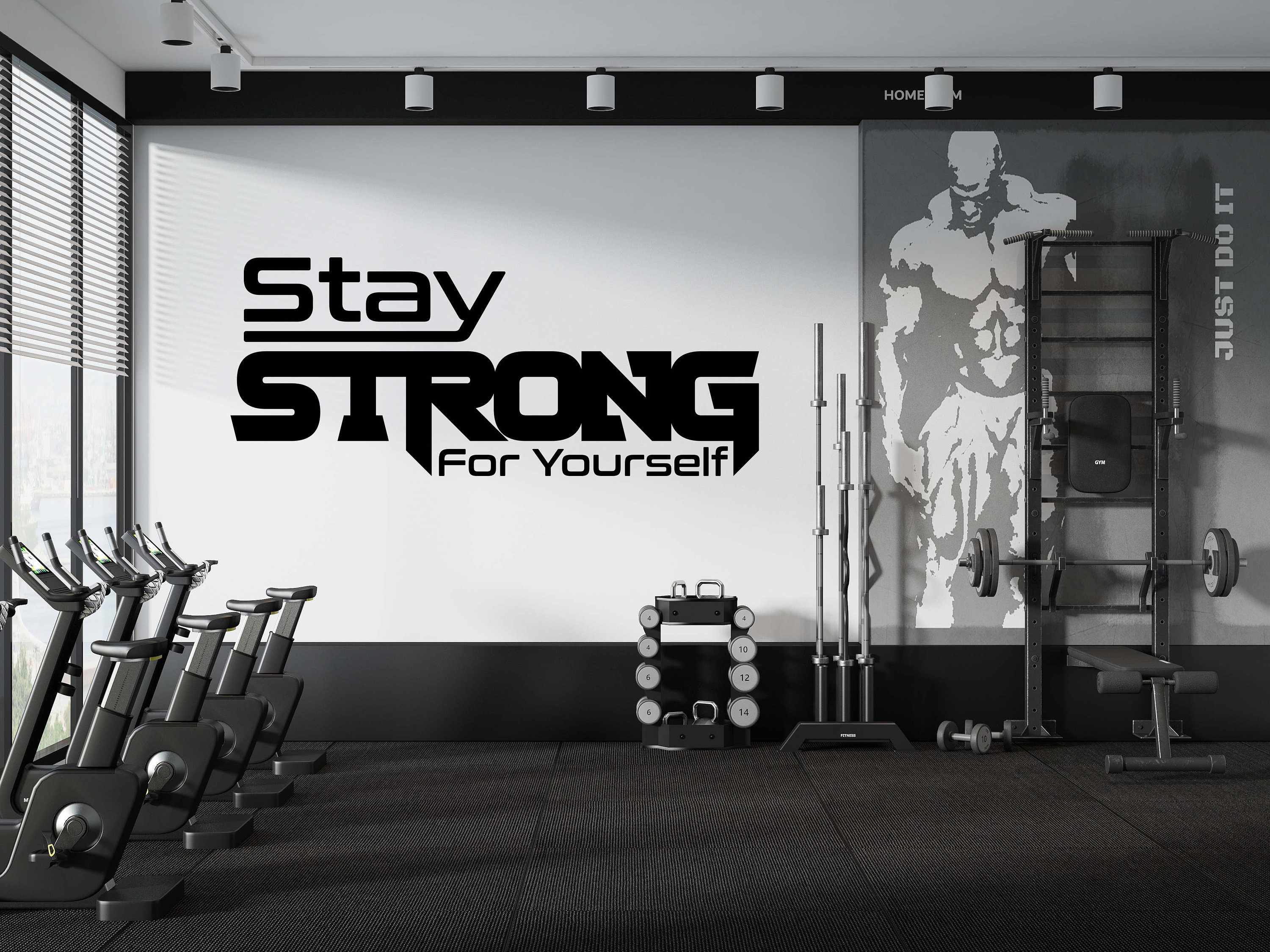 Gym Wall Decal Gym Wall Sticker Gym Wall Art Vinyl Letter Vinyl Decal ...