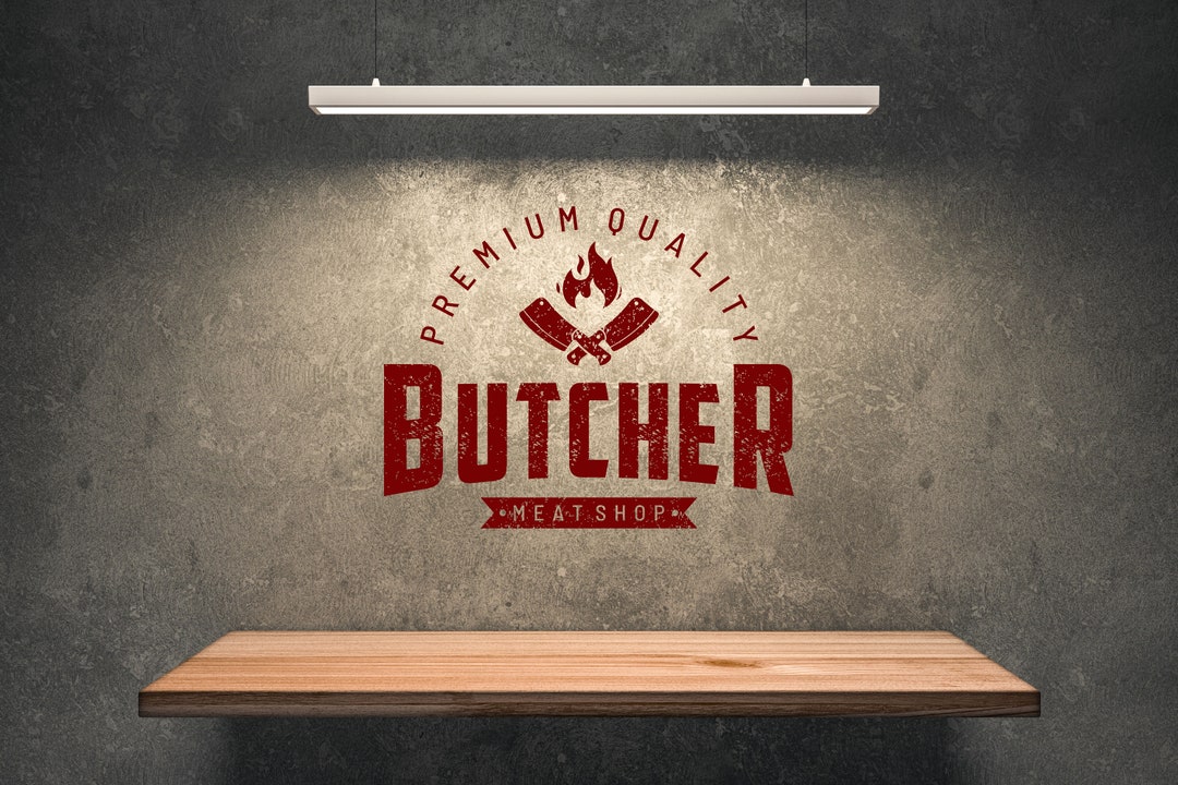 Butcher Shop Wall Decal,butcher Wall Sticker,meat Wall Decal,meat Shop ...