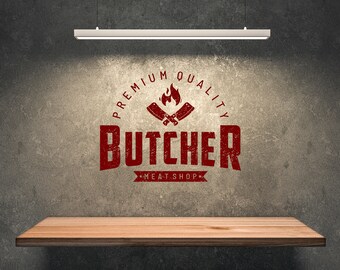 Butcher Shop Wall Decal,butcher Wall Sticker,meat Wall Decal,meat Shop ...