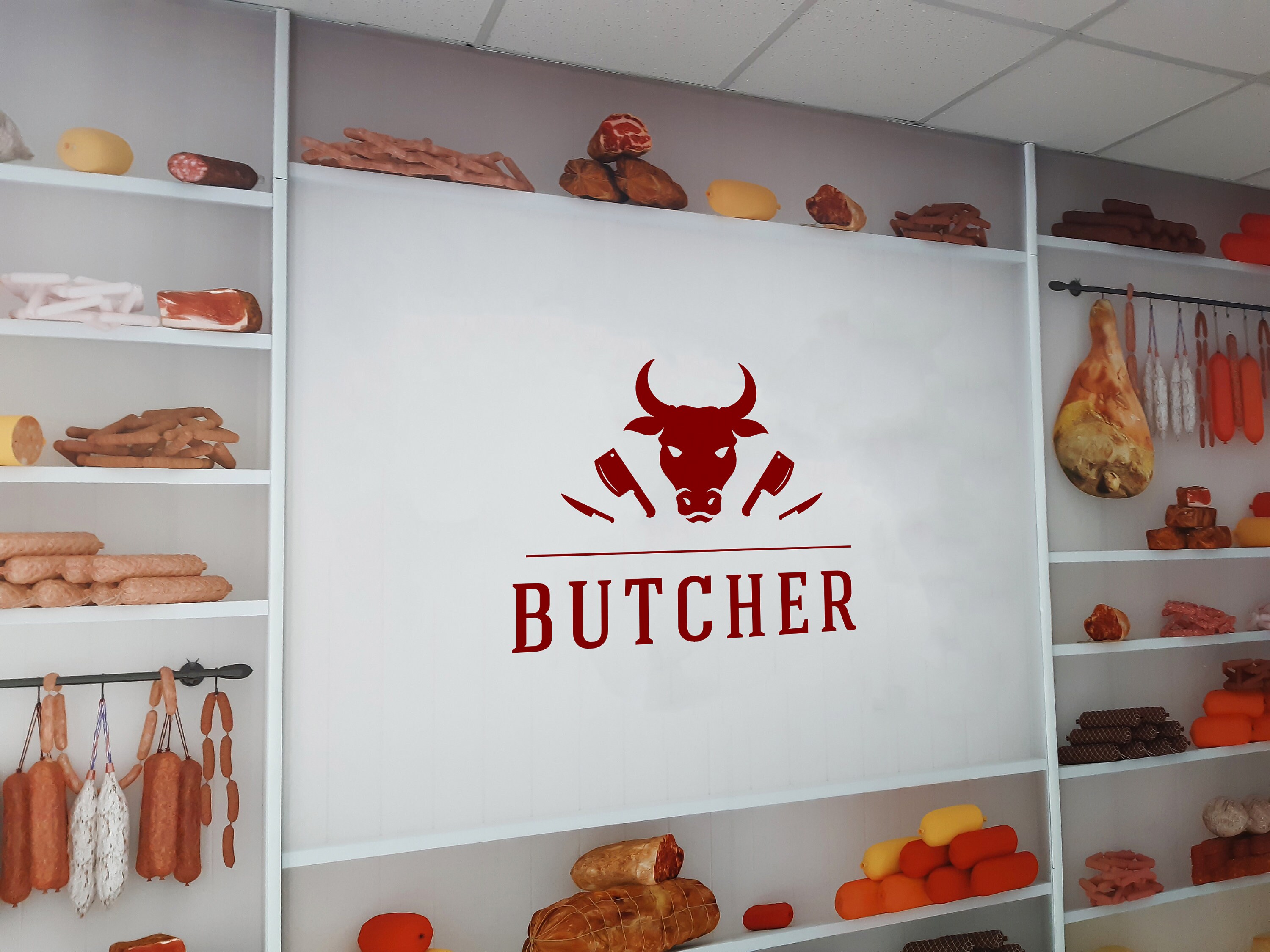 Butcher Shop Wall Decal,butcher Wall Sticker,meat Wall Decal,meat Shop ...