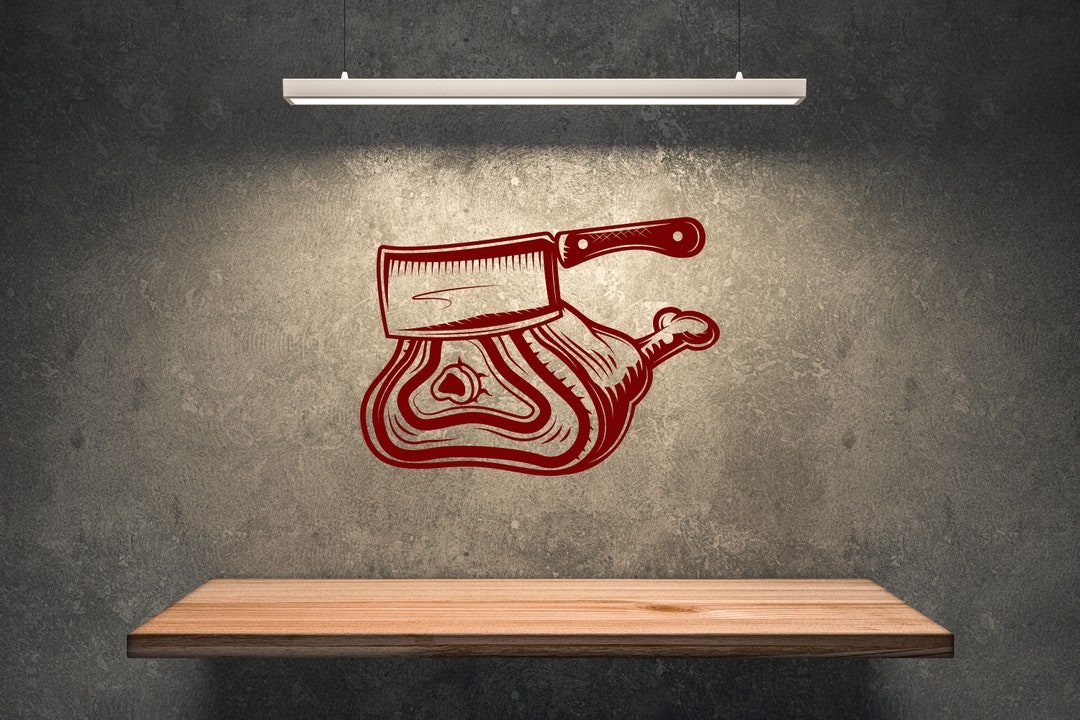 Butcher Shop Wall Decal,butcher Wall Sticker,meat Wall Decal,meat Shop ...