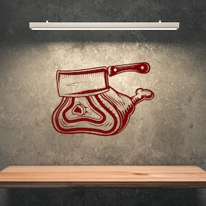 Butcher Shop Wall Decal,butcher Wall Sticker,meat Wall Decal,meat Shop ...