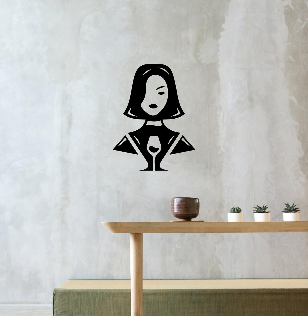 Wine Bar Logo Wall Decal,coctail Bar Wall Art,wine Bar Wall Decor,wine ...