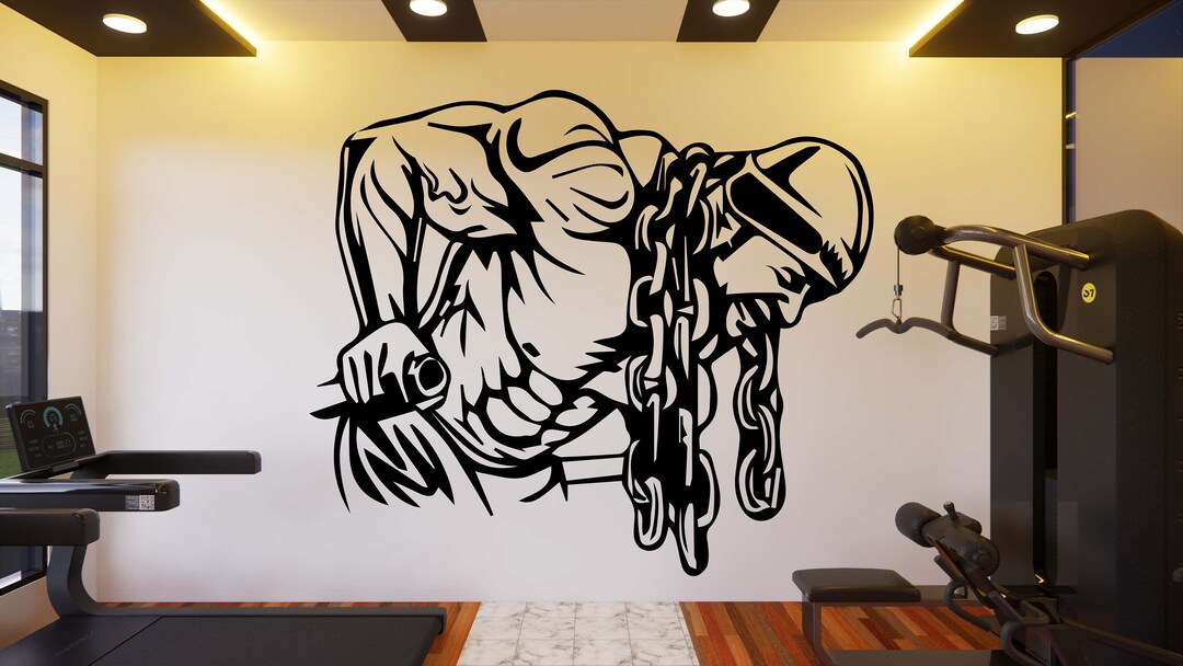 Gym Wall Decal Gym Wall Sticker Gym Wall Art Vinyl Letter Vinyl Decal ...