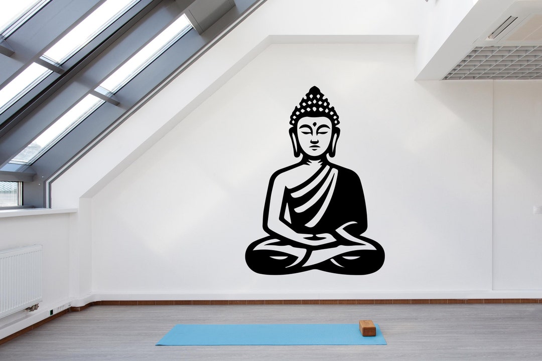 Budda Wall Decal Pilates Wall Sticker Yoga Wall Art Budda Wall Decor ...