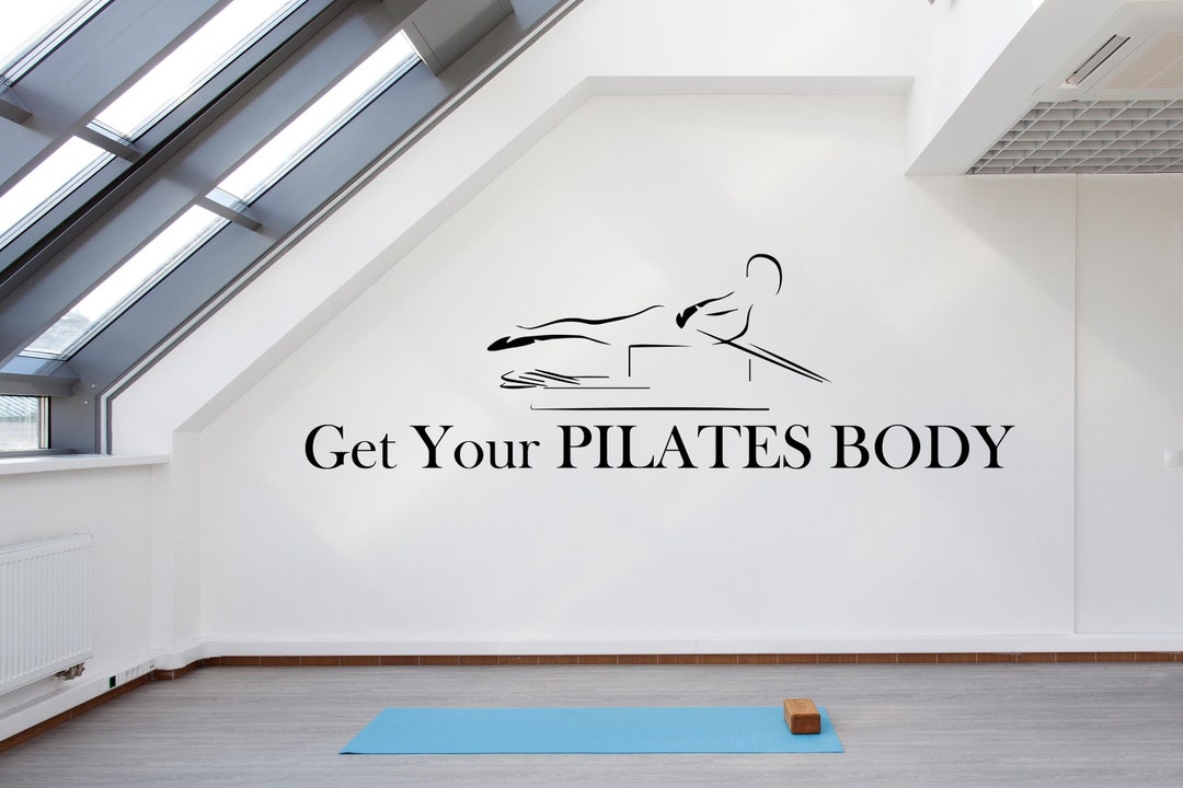 Pilates Wall Decal Pilates Wall Sticker Yoga Wall Art Pilate Wall Decor ...