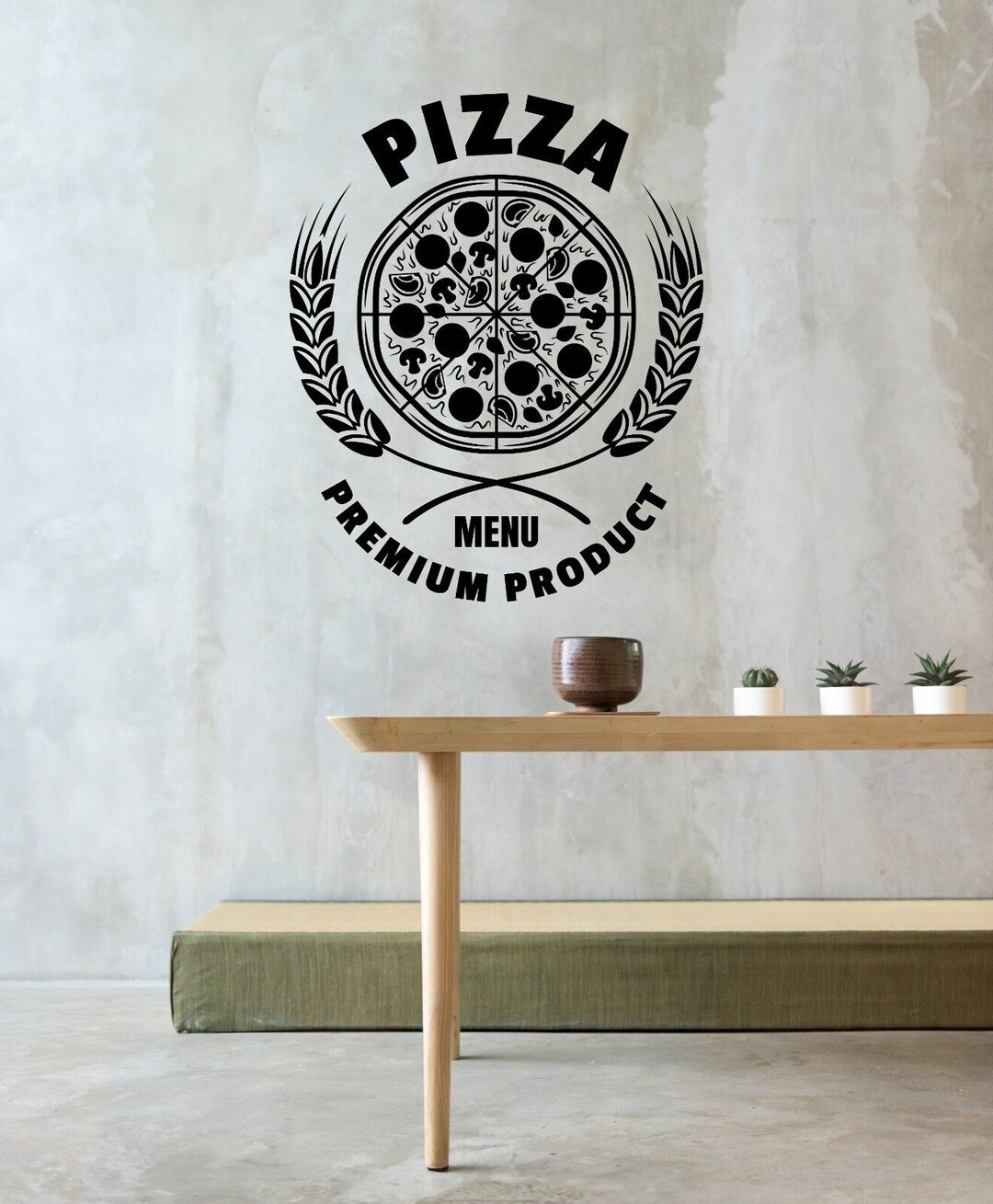 Pizza Wall Decal,pizza Wall Sticker,pizza Quotes Wall Art,pizza Slice ...