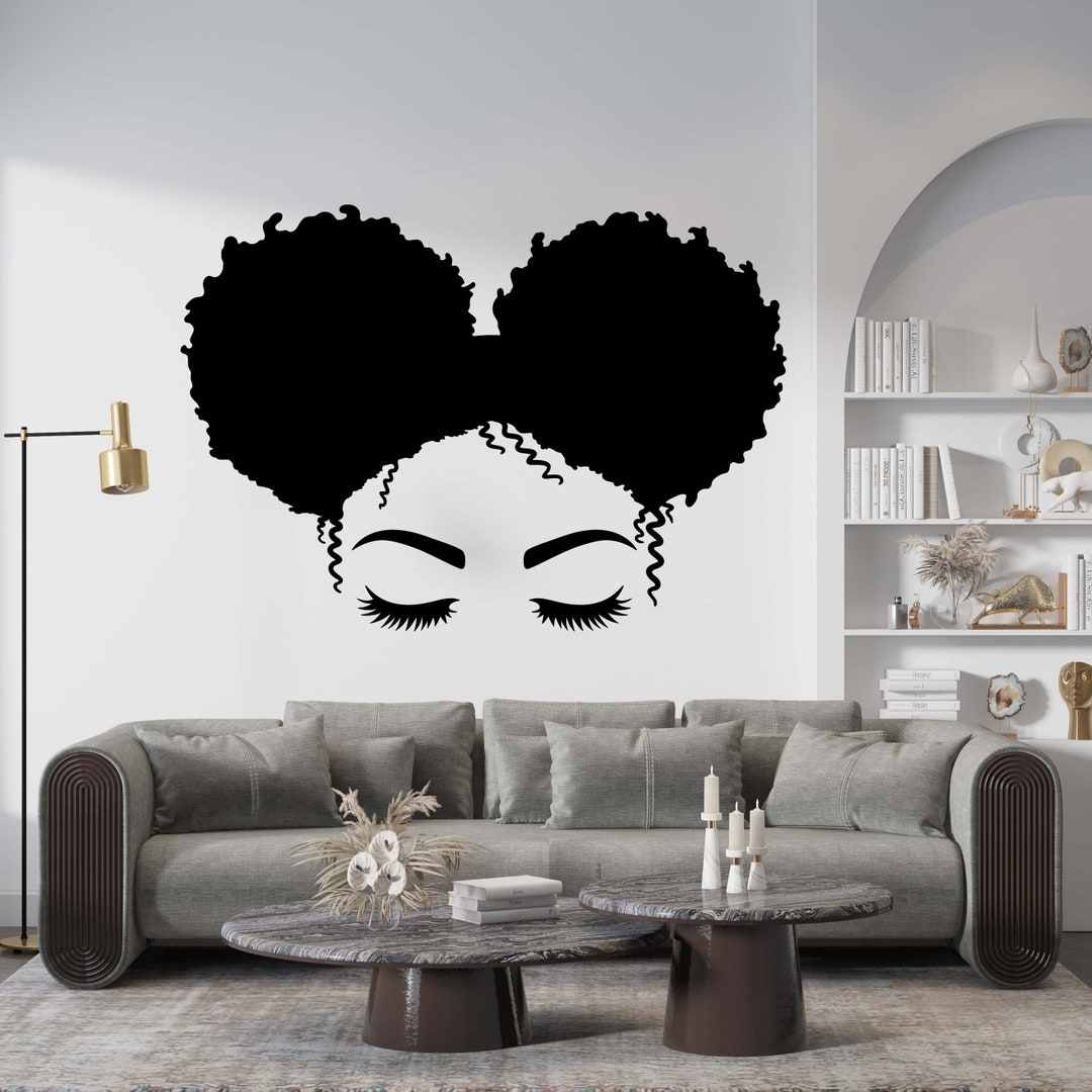 African Girl Wall Decal Africa Wall Sticker Africa Map Wall Decal ...