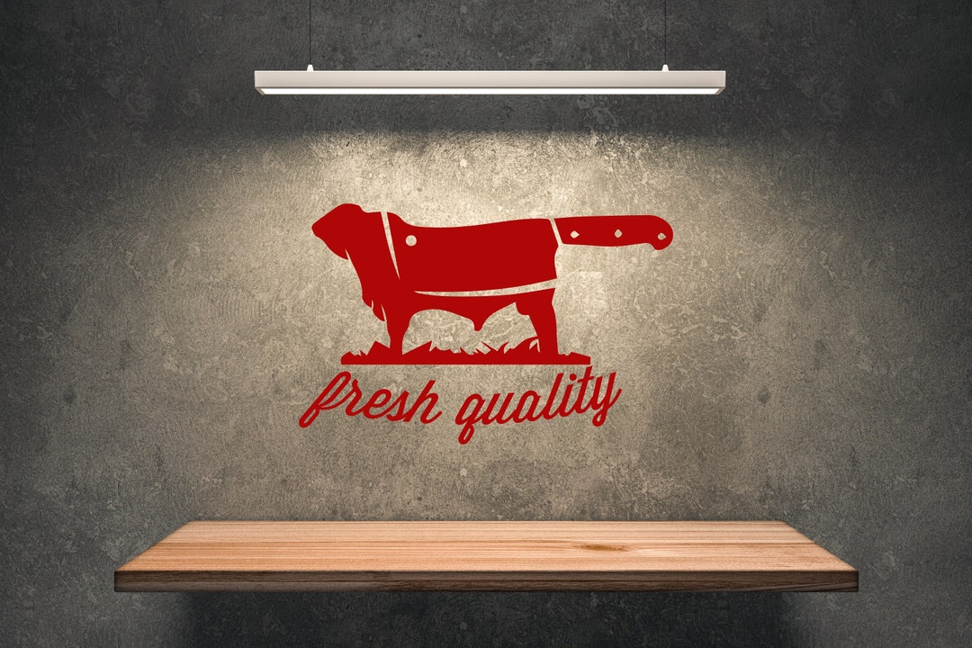 Butcher Shop Wall Decal,butcher Wall Sticker,meat Wall Decal,meat Shop ...
