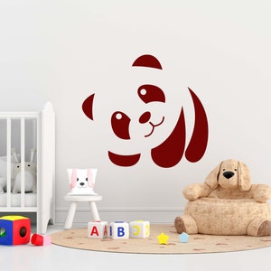 Panda Wall Decal Panda Wall Sticker Panda Wall Decor Nursery Wall Decal ...
