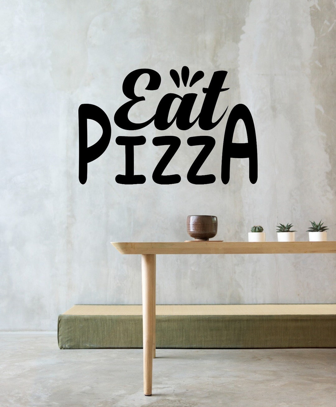 Pizza Wall Decal,pizza Wall Sticker,pizza Quotes Wall Art,pizza Slice ...