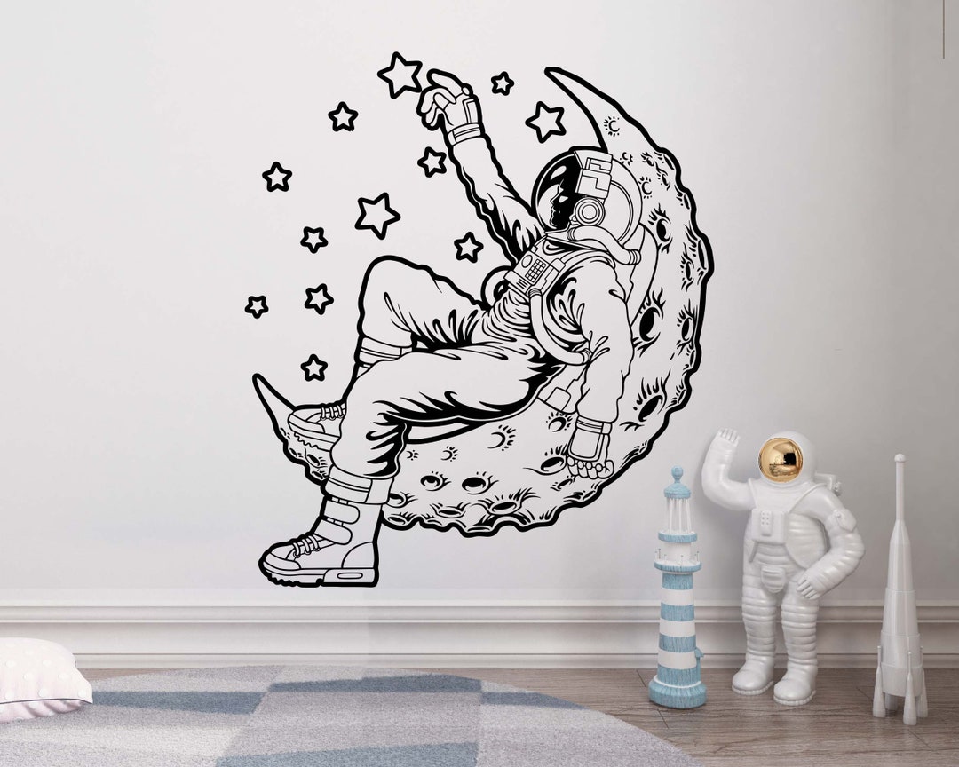 Spaceman Wall Decal Spaceman Wall Sticker Spaceman Wall Sticker ...