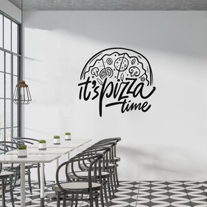 Pizza Wall Decal,pizza Wall Sticker,pizza Quotes Wall Art,pizza Slice ...