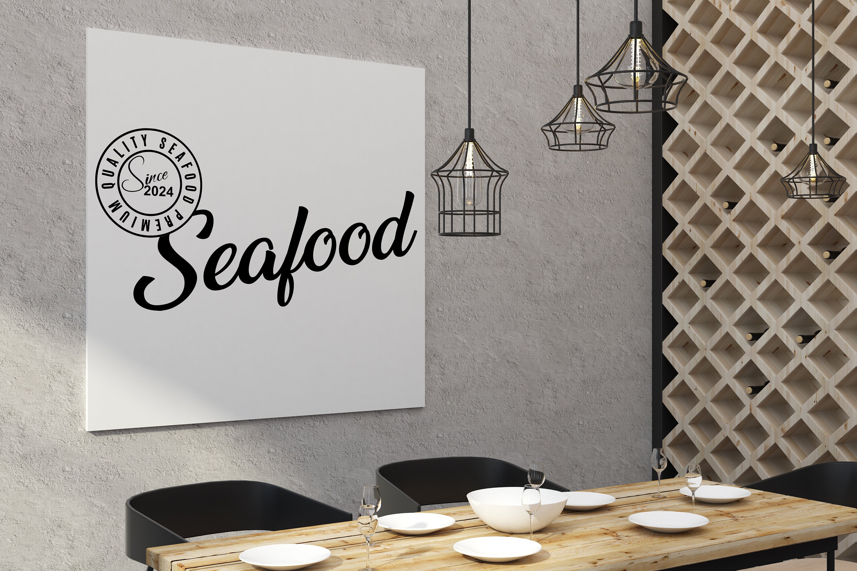 Sea Food Wall Decal,sea Food Wall Sticker,fish Wall Sticker,fish Store ...