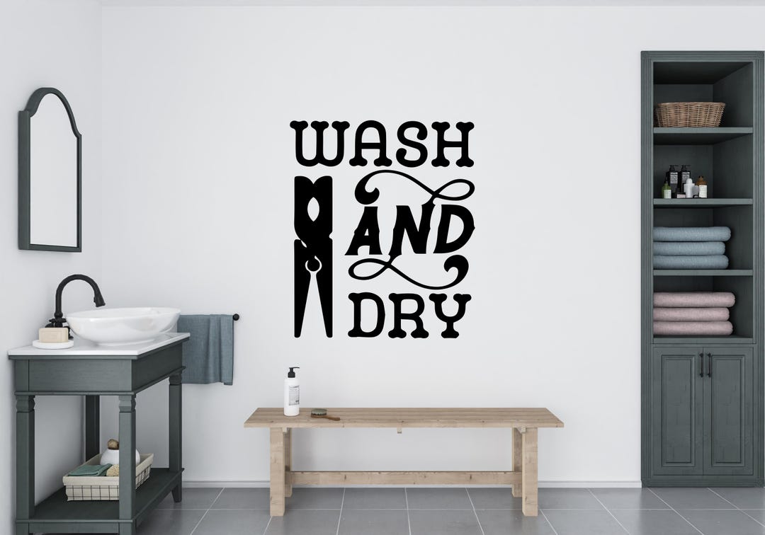 Laundry Wall Decal,laundry Wall Sticker,washing Machine Decal,shop ...