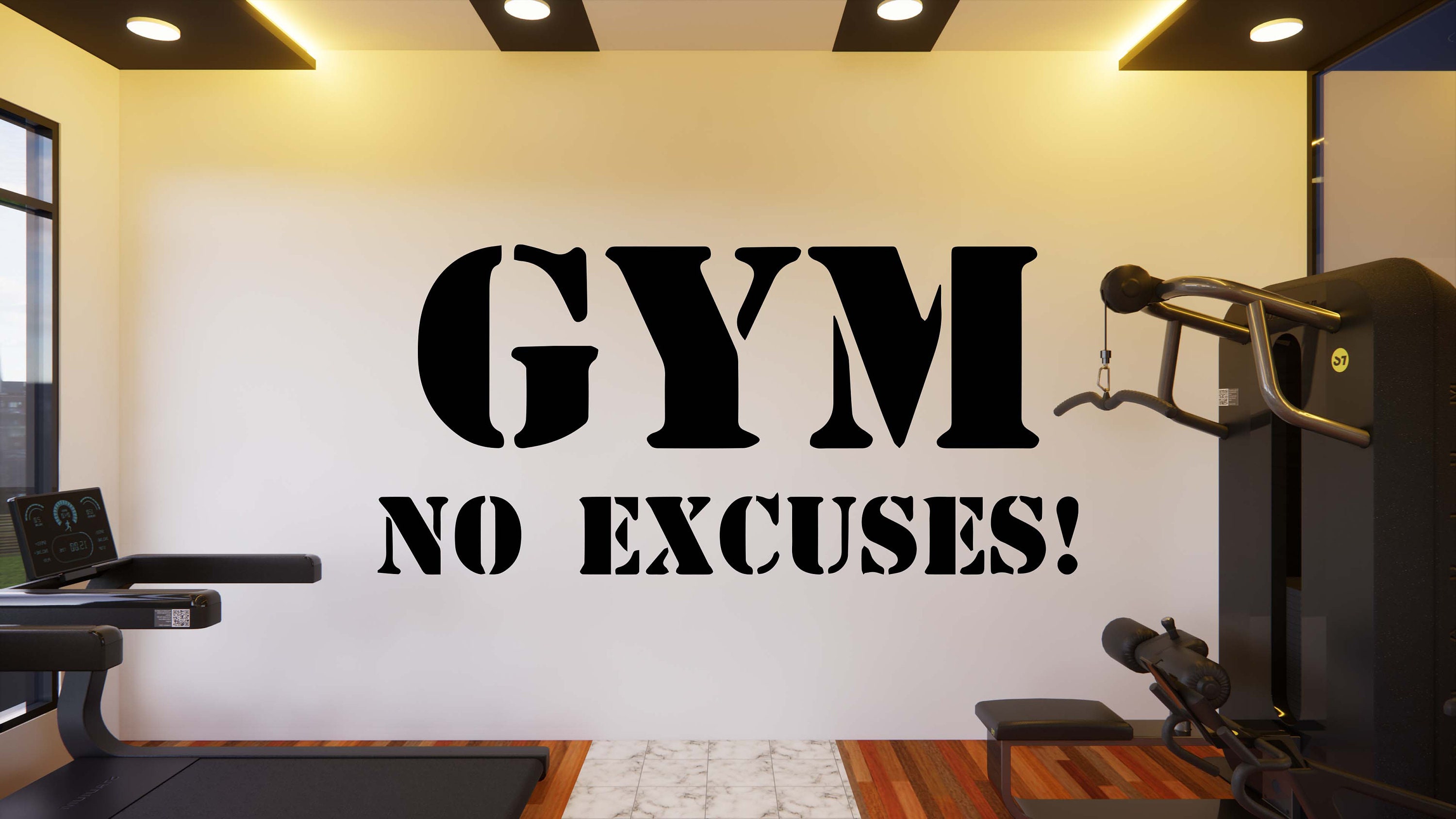 Gym Wall Decal Gym Wall Sticker Gym Wall Art Vinyl Letter Vinyl Decal ...