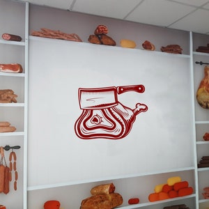 Butcher Shop Wall Decal,butcher Wall Sticker,meat Wall Decal,meat Shop ...