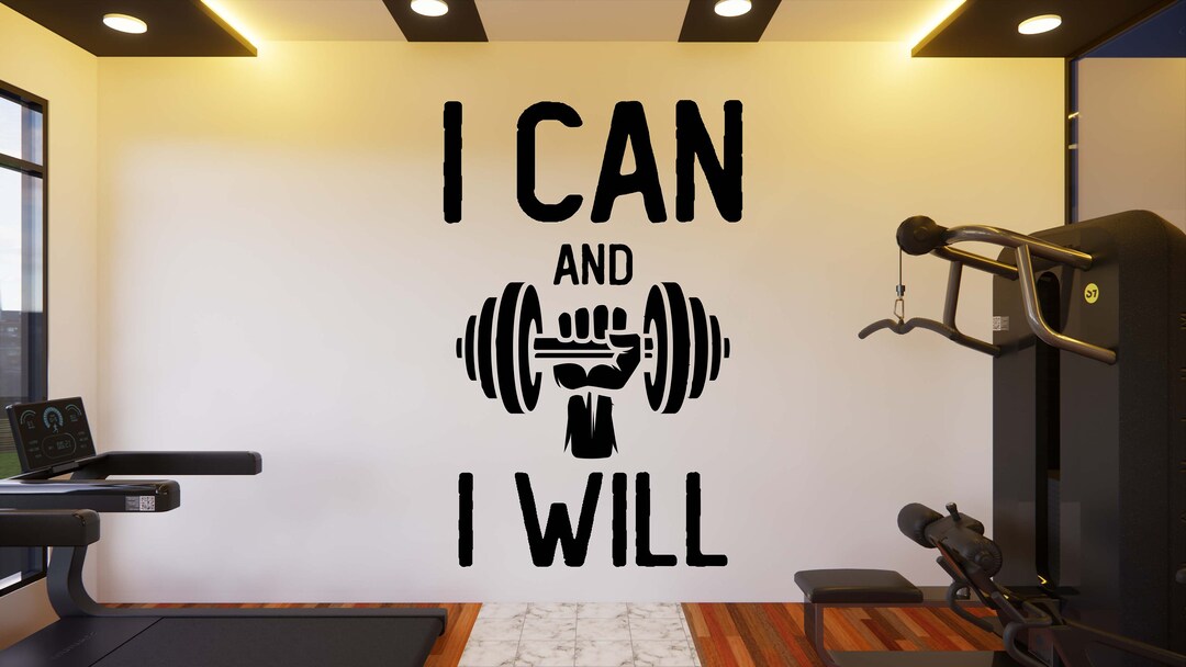 Gym Wall Decal Gym Wall Sticker Gym Wall Art Vinyl Letter Vinyl Decal ...