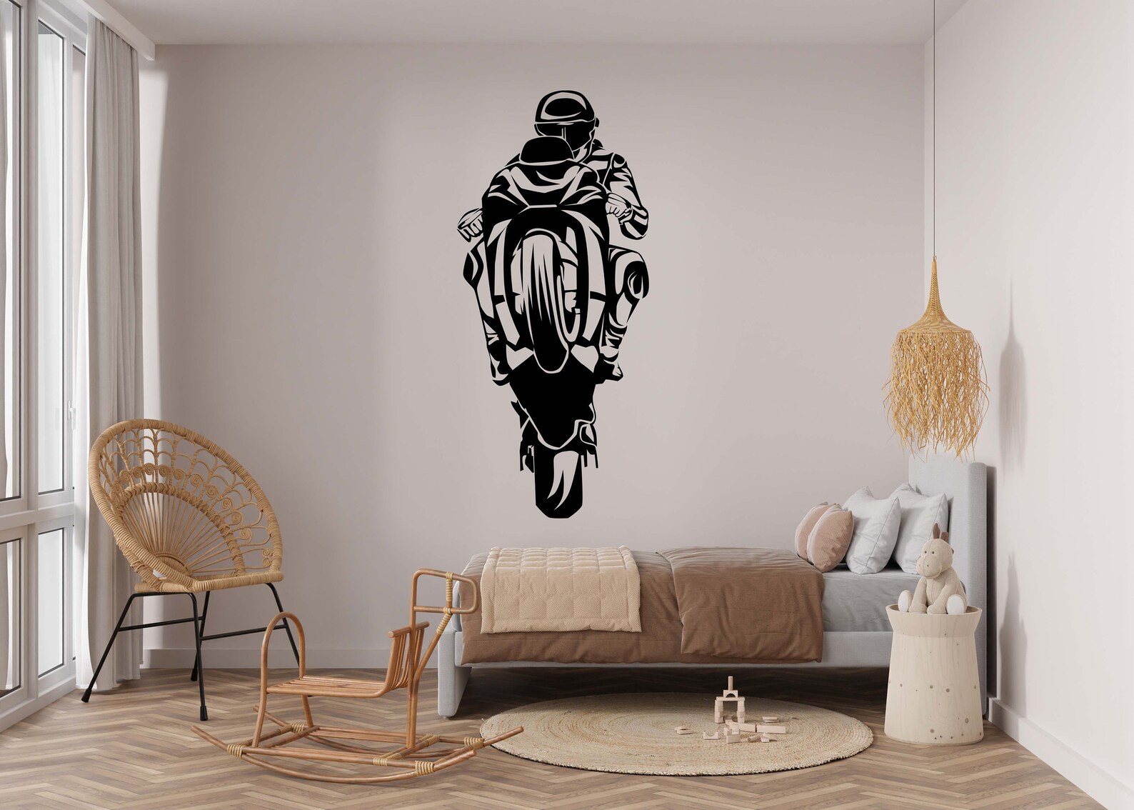 Motorcycle Wall Decal Motorcycle Wall Sticker Motorcycle Wall Art Boys ...