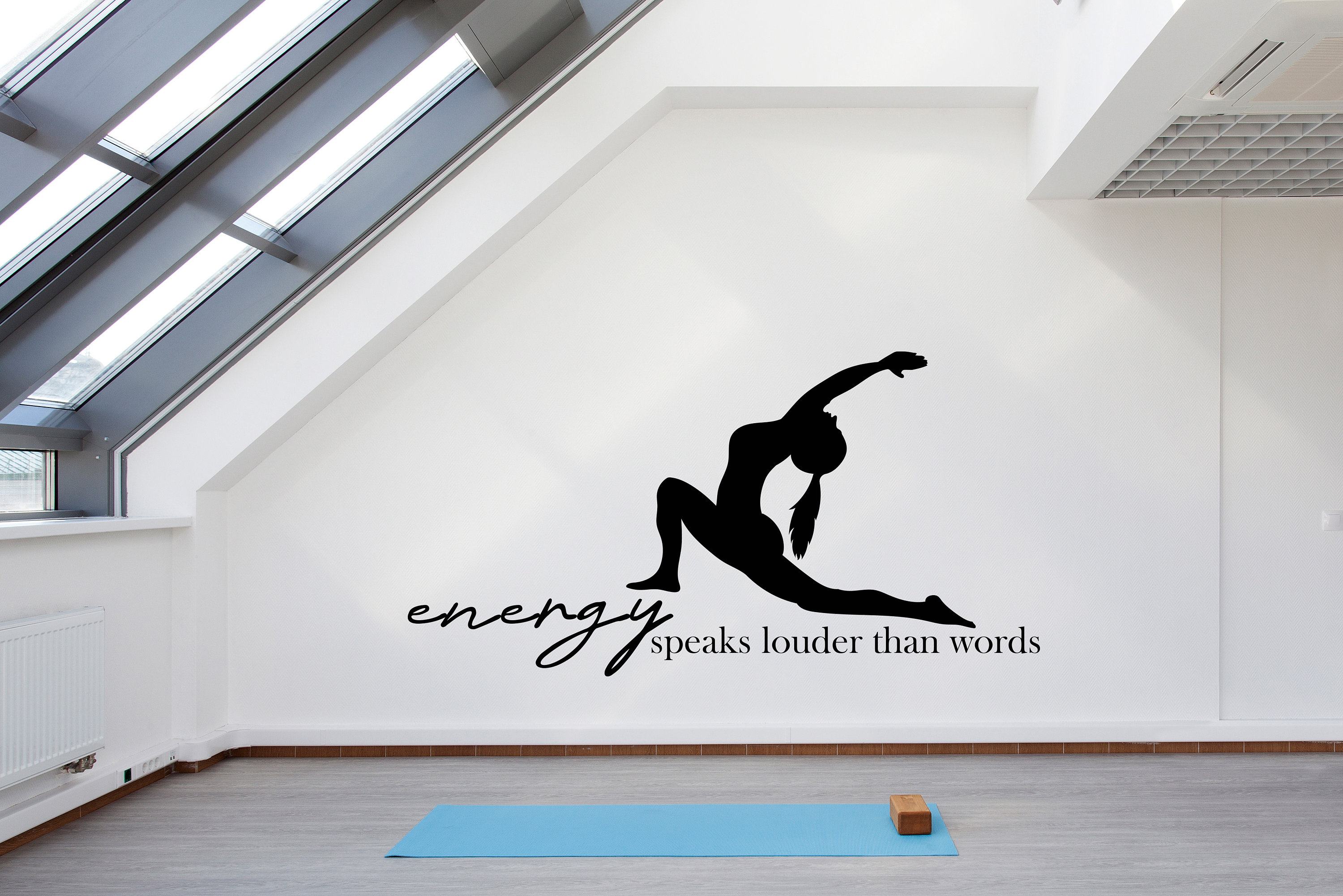 Yoga Wall Decal Yoga Wall Sticker Yoga Wall Art Yoga Wall Decor Gym ...