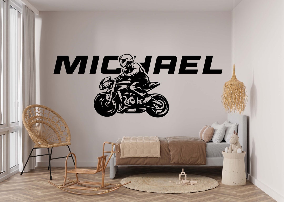 Motorcycle Wall Decal Motorcycle Wall Sticker Motorcycle Wall Art Boys ...