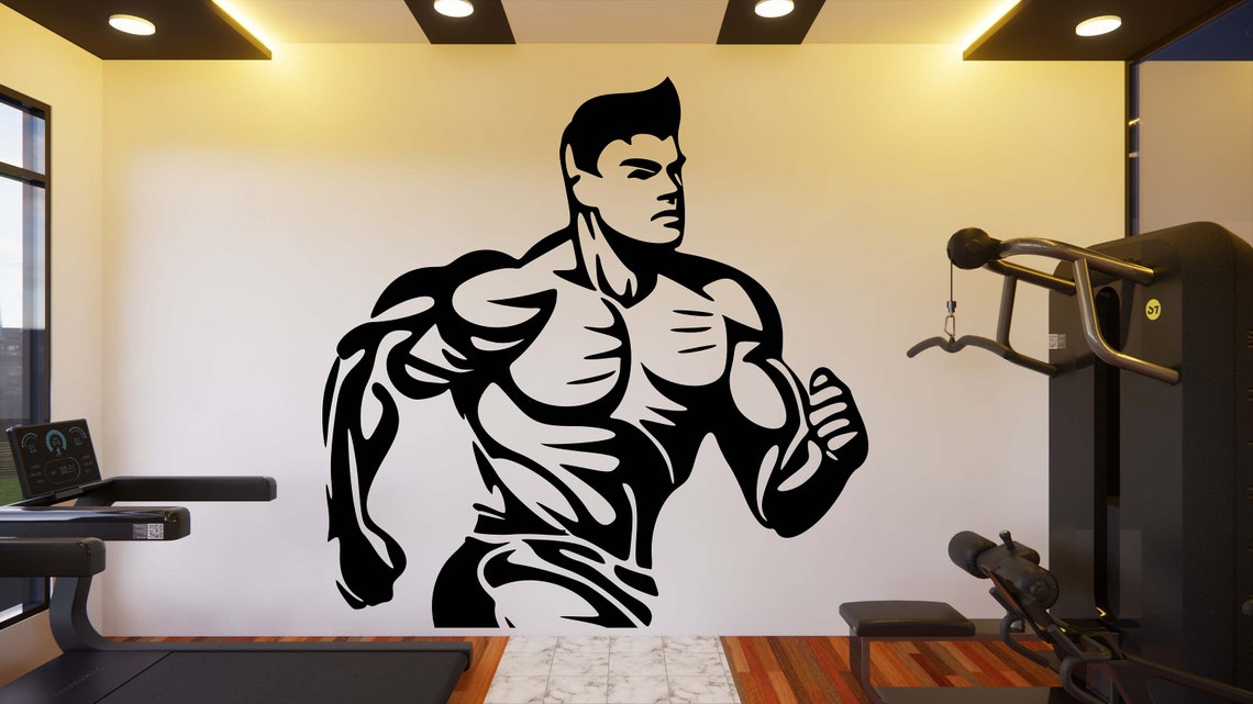 Gym Wall Decal Gym Wall Sticker Gym Wall Art Vinyl Letter Vinyl Decal ...