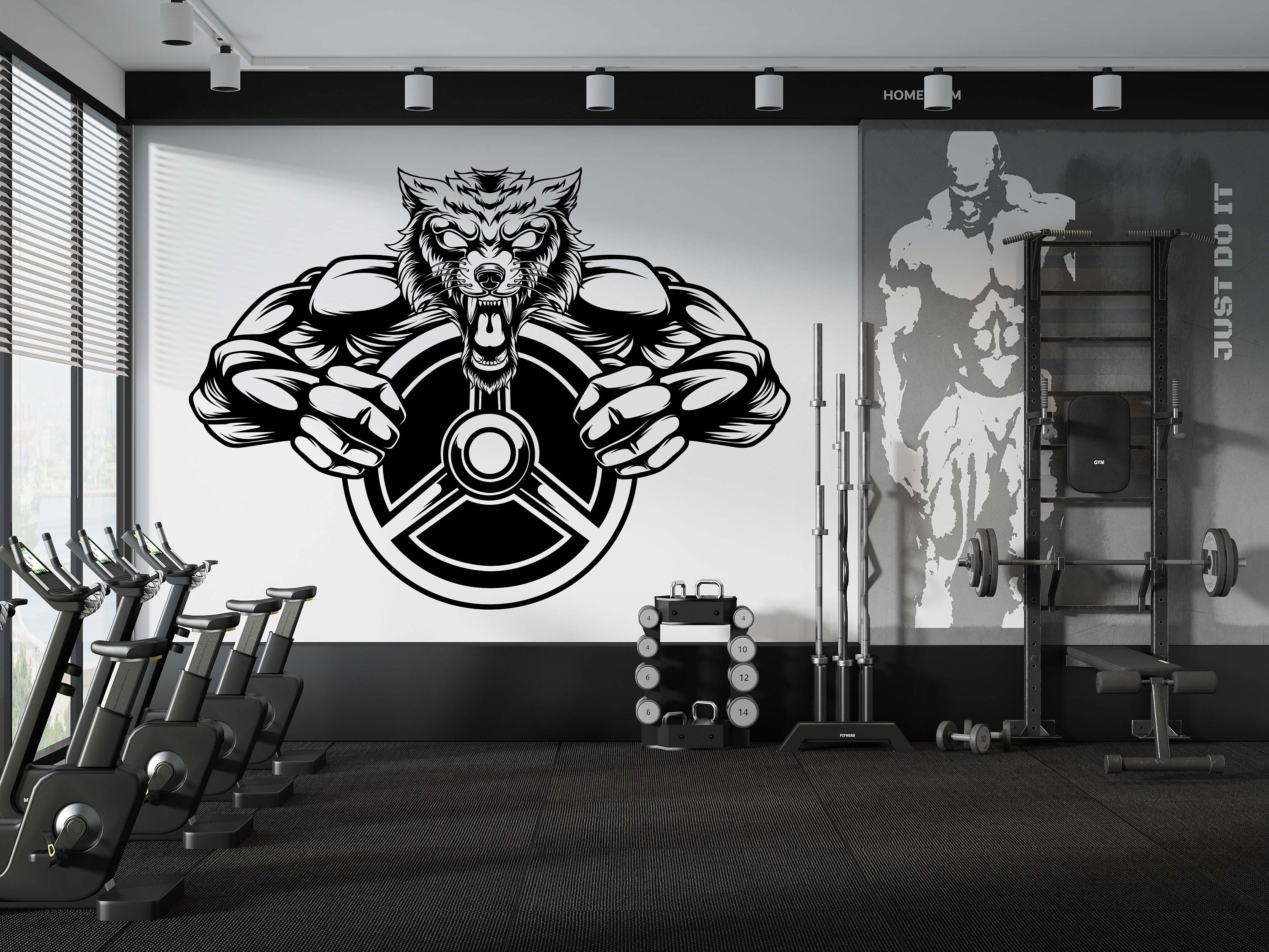 Gym Wall Decal Gym Wall Sticker Gym Wall Art Vinyl Letter Vinyl Decal ...