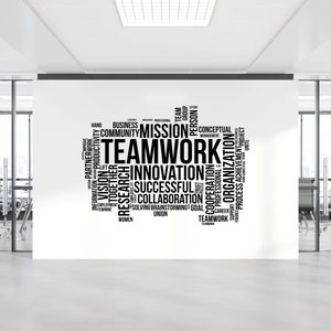 Teamwork Words Wall Decal,teamwork Wall Decal,office Wall Art ...