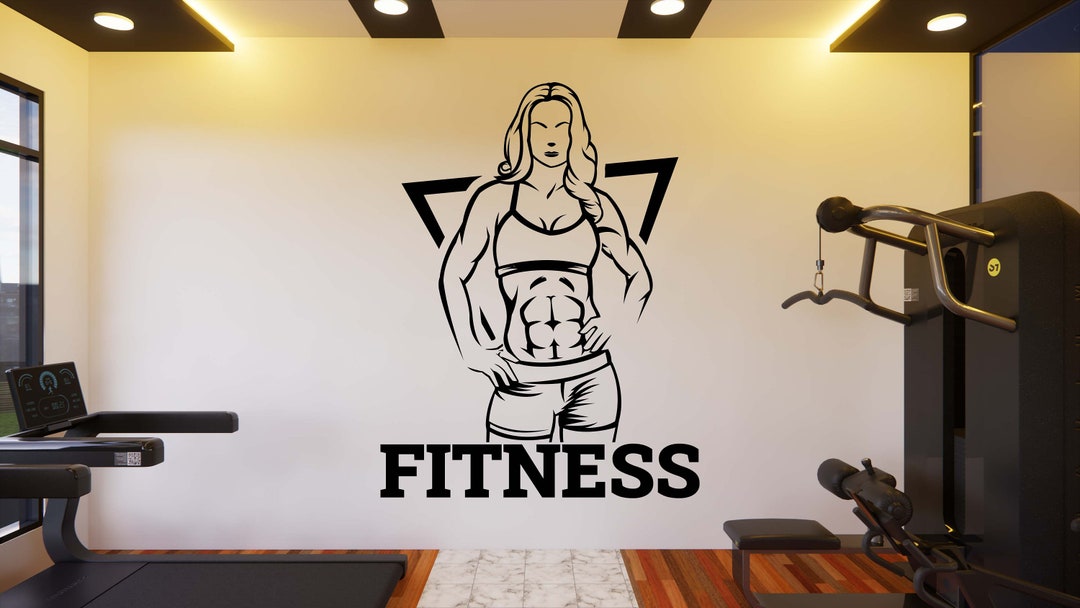 Gym Wall Decal Gym Wall Sticker Gym Wall Art Vinyl Letter Vinyl Decal ...