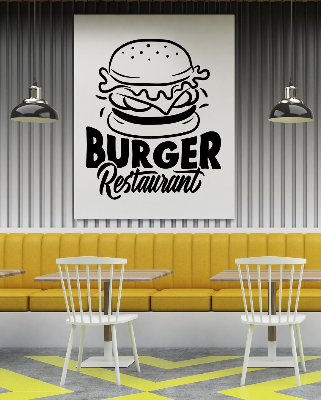 Fast Food Wall Decal,burger Store Wall Sticker,pizza Quotes Wall Art ...