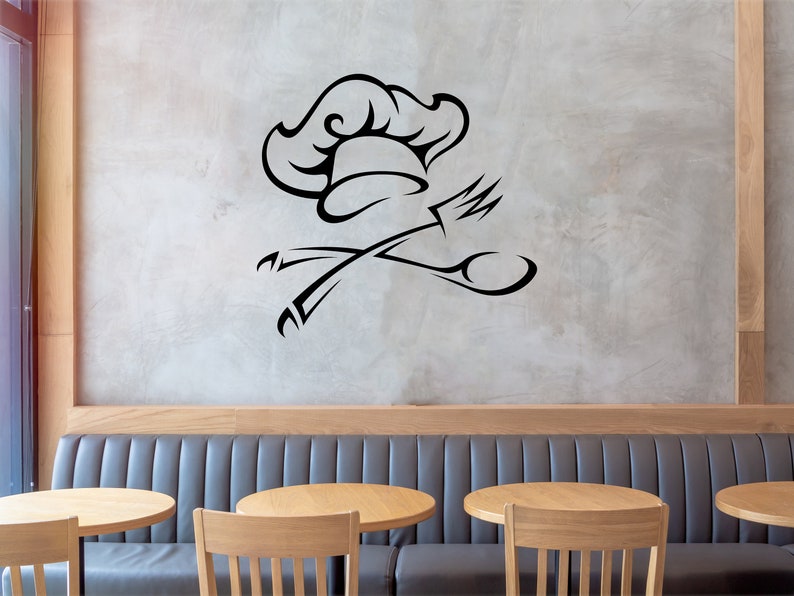 Restaurant Wall Decal,chef Food Wall Art,restautant Wall Decor Decal ...